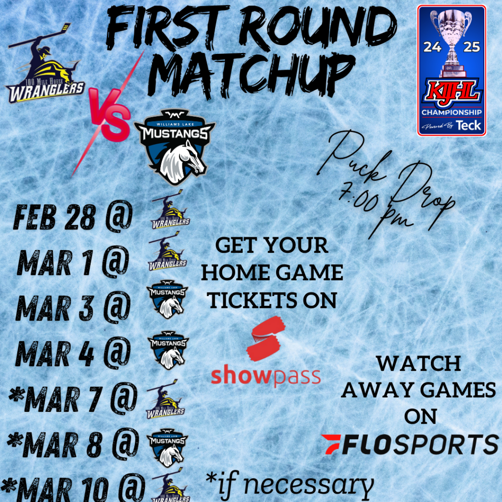 Playoffs Round One | 100 Mile House Wranglers